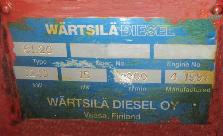 WARTSILA 8L20 - Skyline International