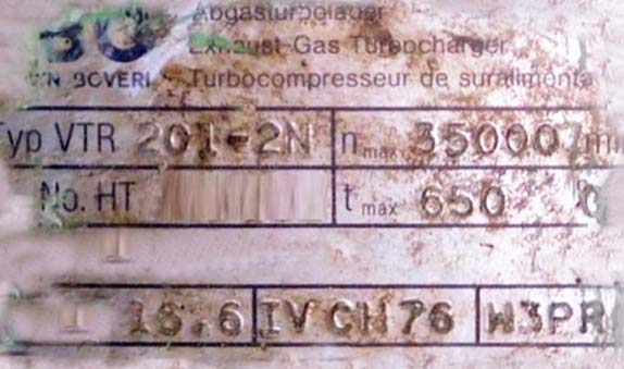 BBC VTR 201-2 N Turbocharger