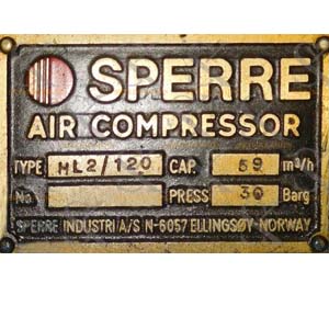 Sperre HL 2/120 Air Compressor - Skyline International
