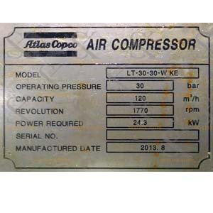 Atlas Copco LT-30-30-W KE Air Compressor - Skyline International
