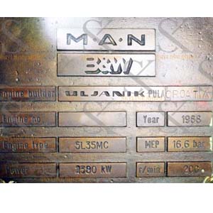 MAN B&W 5 L 35 MC Main Engine