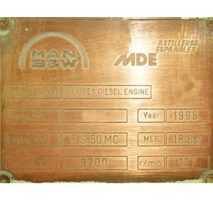 MAN B&W 5 S 50 MC Main Engine