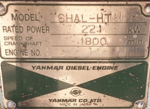 YANMAR 6 HAL-HT AUXILIARY ENGINE